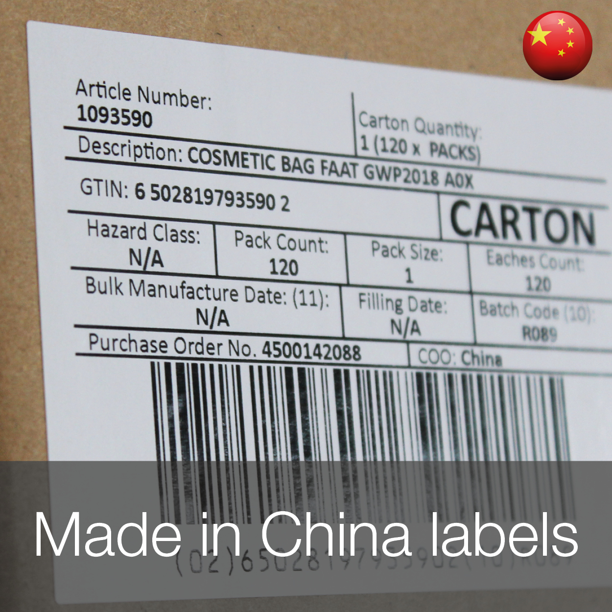 Made in China - Axicon Labels